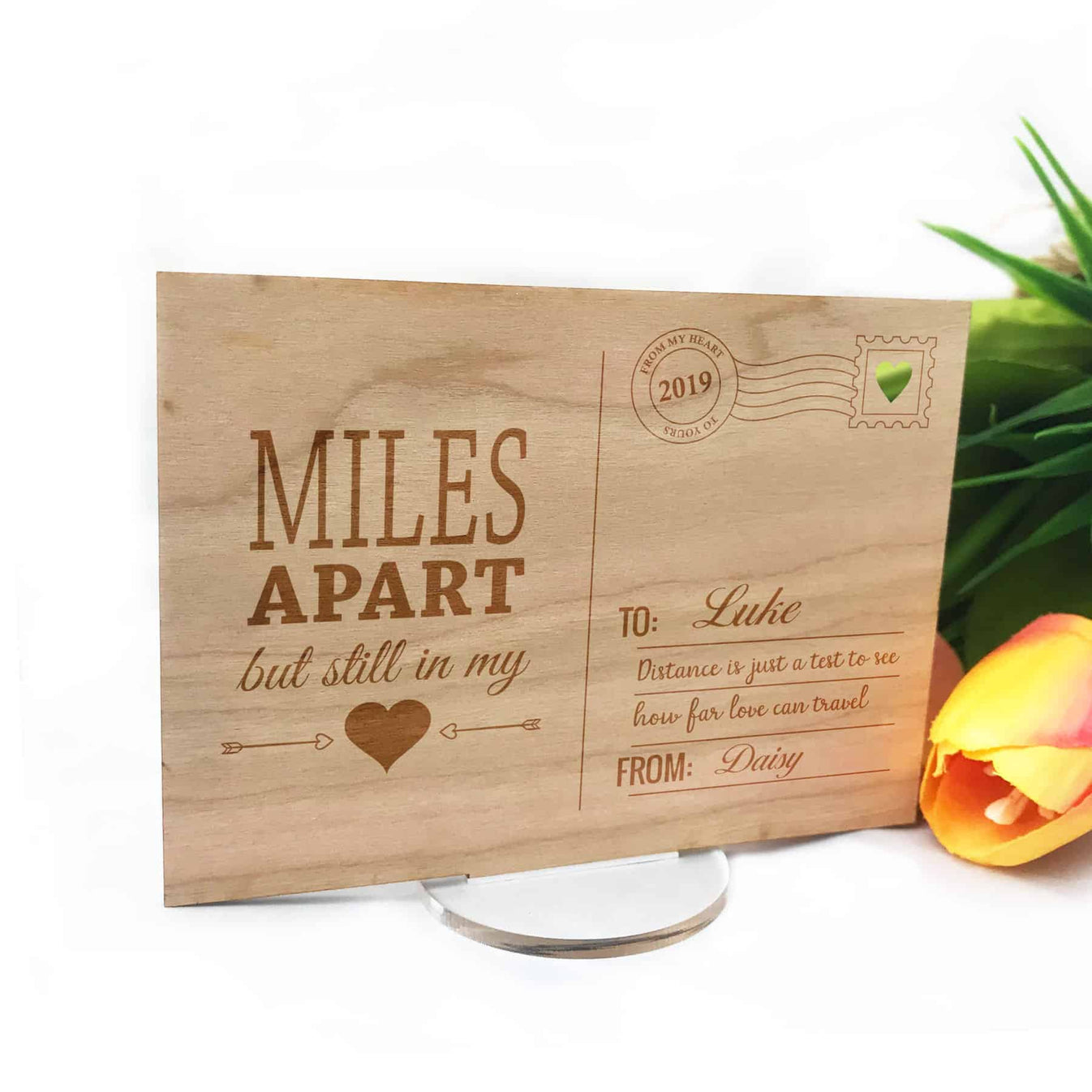 Valentines Day post card with stand – The Engraving Shop